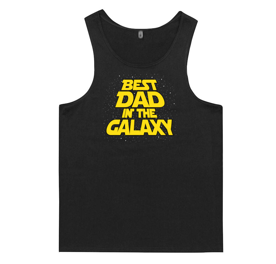 Best Dad in the Galaxy Mens Singlet (Colour Choices) | BigTees ...